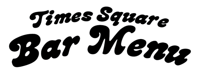 Bar Menu - Serendipity3